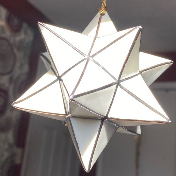 Holiday | Vintage Geo Z Lefton Porcelain 12 Point Star Ornament Figure ...